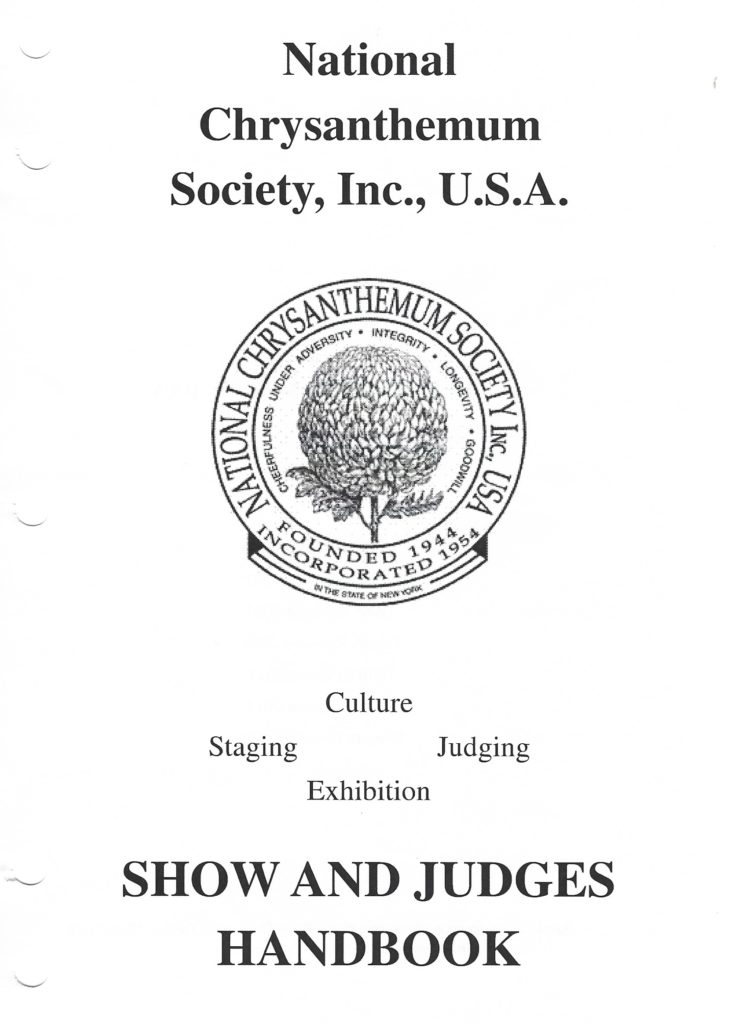 Show and Judges Handbook – National Chrysanthemum Society